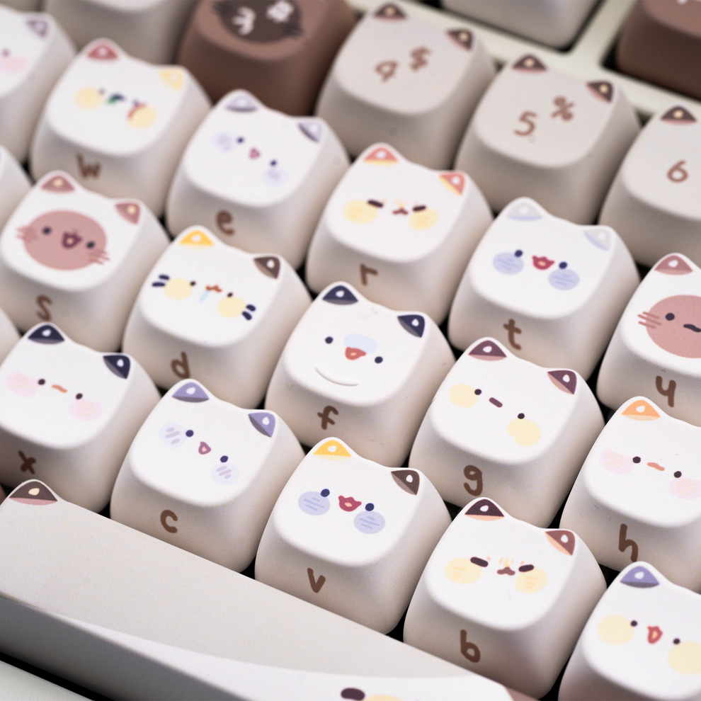 Mocha Cat Keycaps – Cafege