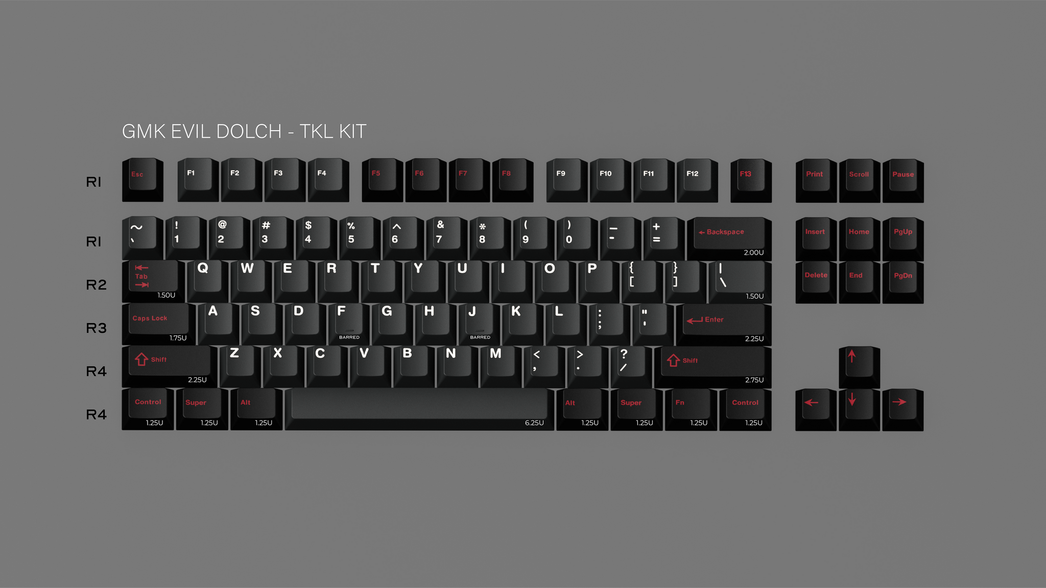 [In-Stock] GMK Evil Dolch – Cafege