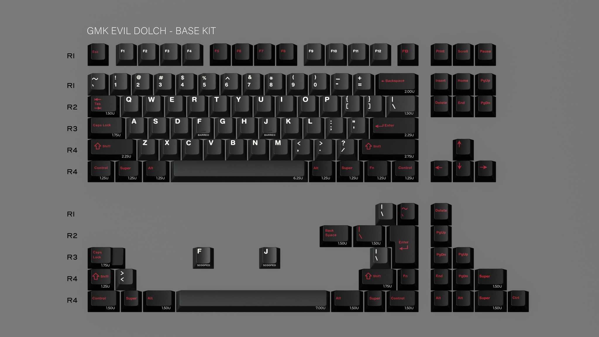 [In-Stock] GMK Evil Dolch – Cafege